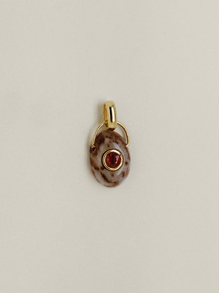 OOAK Gem Drop Pendant (Dolomite & Ruby) | J.Hannah Jewelry